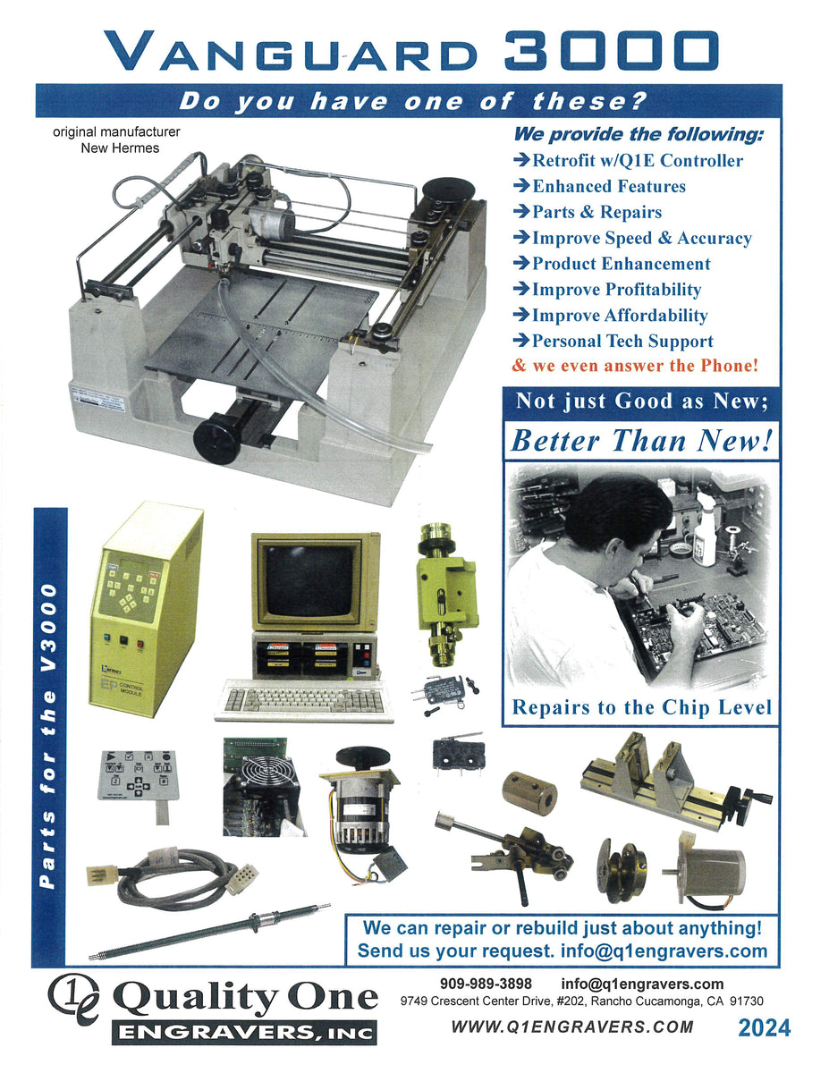 Vanguard 3000 Engraver 4 page flyer 2024 – Quality One Engravers, INC