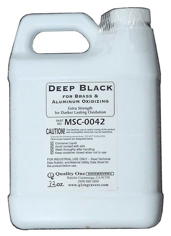 MSC-0042-32 Deep Black Oxidizer, 32 oz – Quality One Engravers, INC